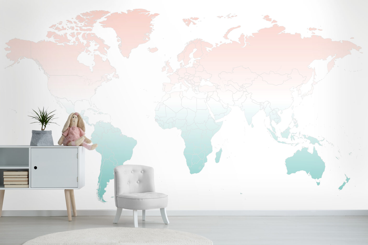 Ombre Atlas Wallpaper Mural - Map Wallpapers - Wall Murals