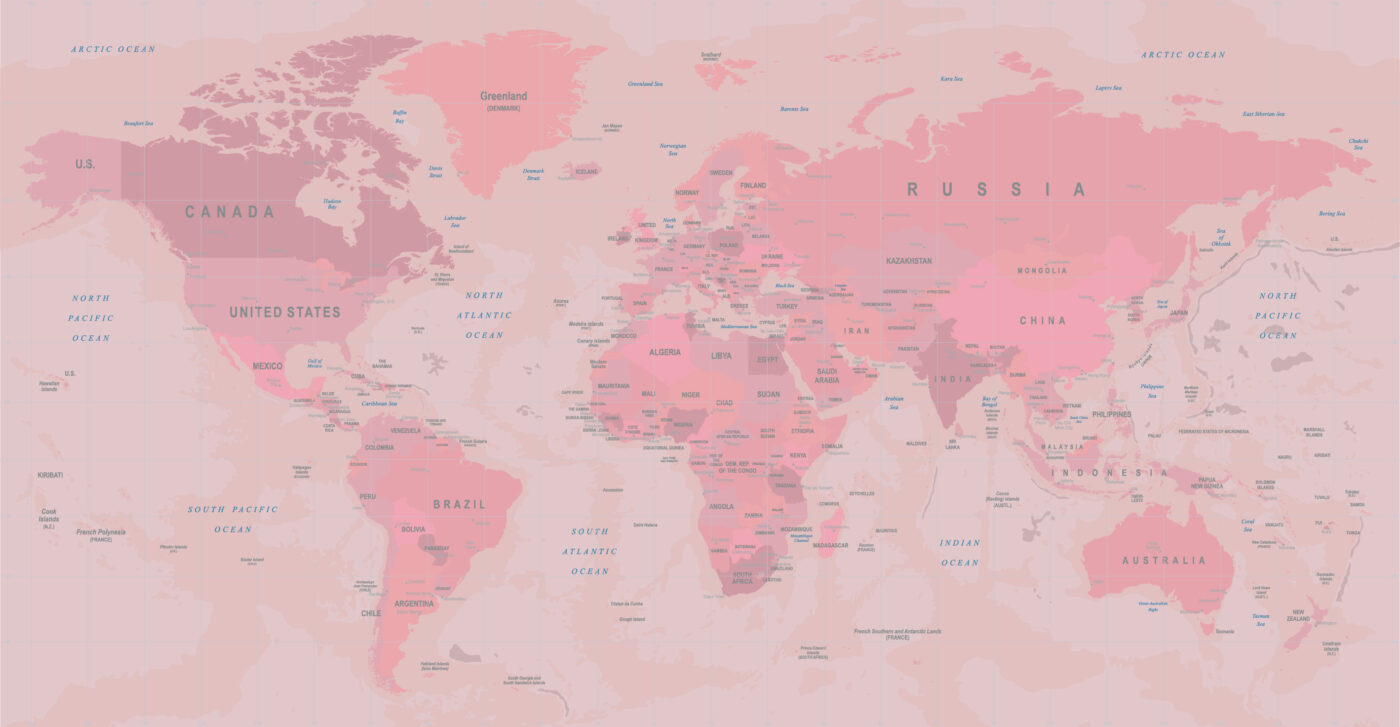 Pink Atlas Wallpaper Mural - Map Wallpapers - Wall Murals