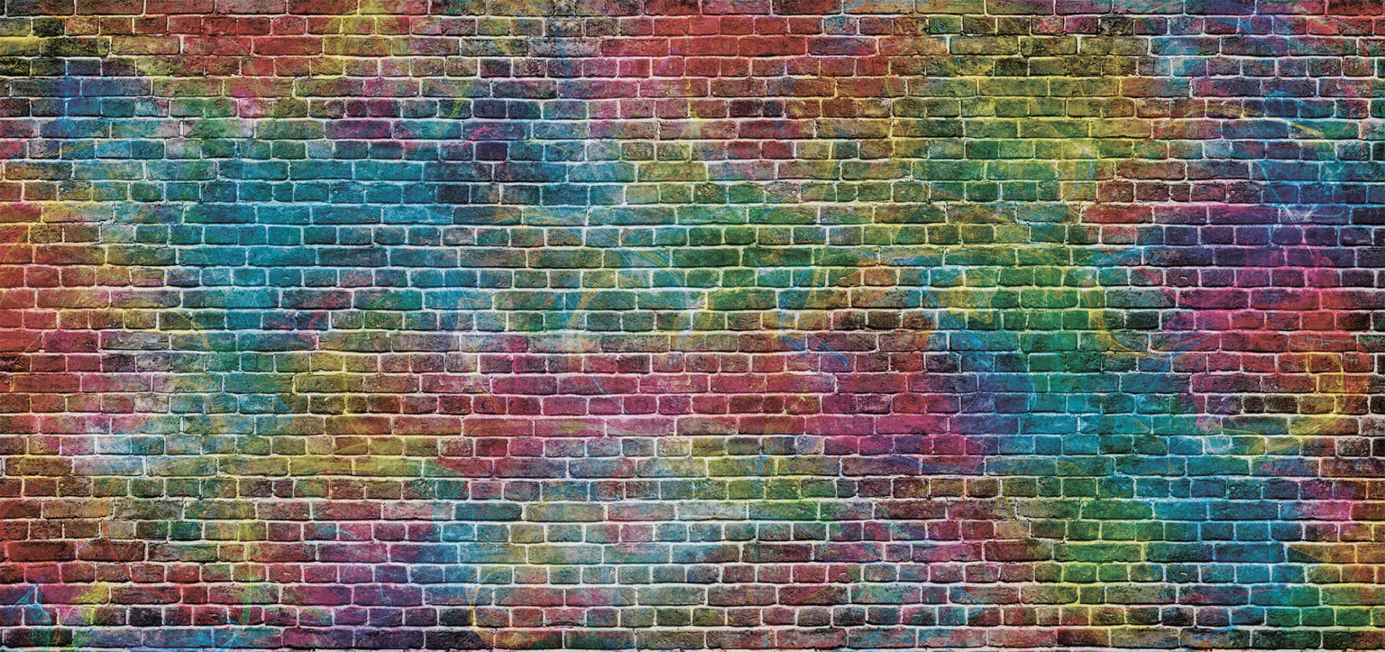Splash Graffiti Wallpaper Mural - Brick Wallpapers - Wall Murals