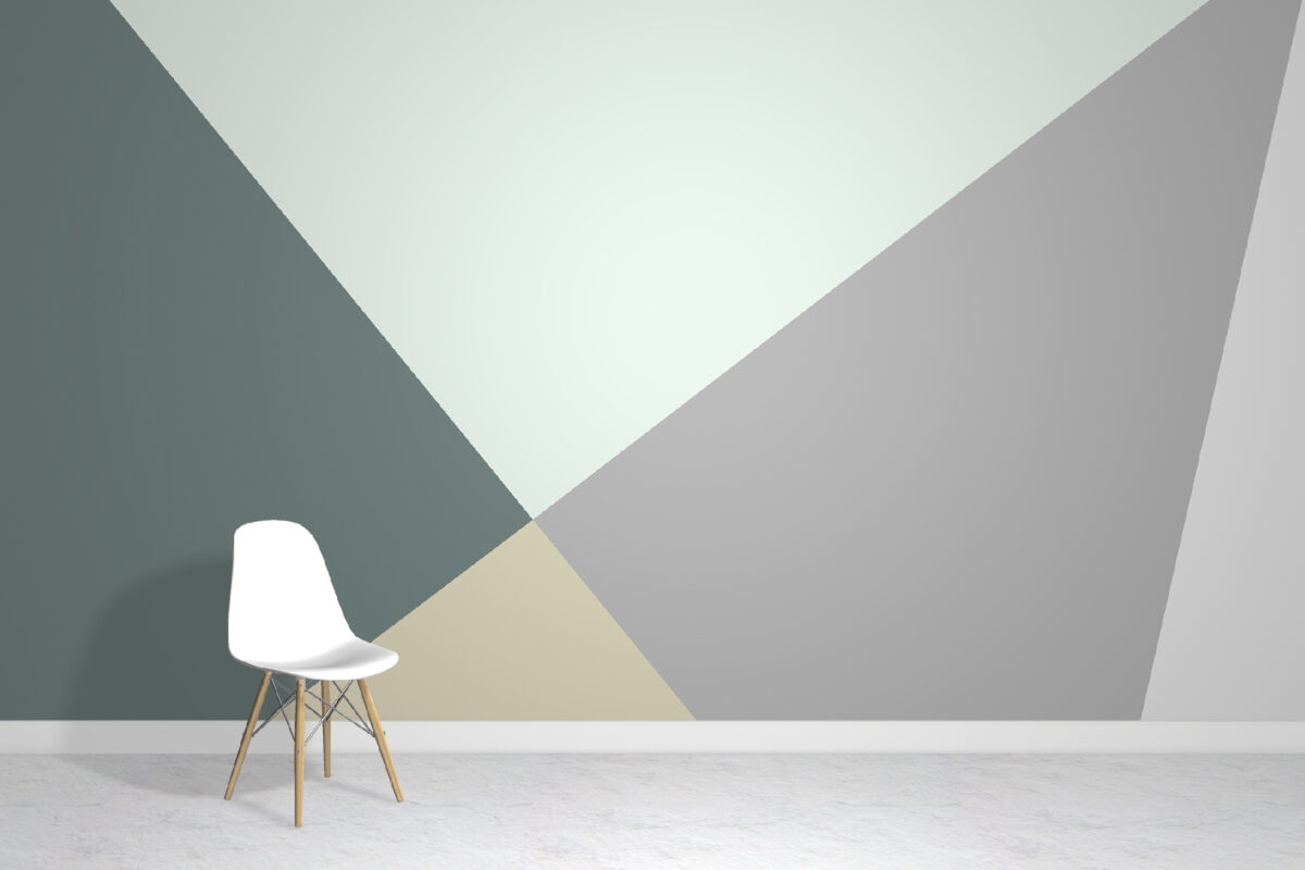 Geometric Green Wallpaper Mural - Geometric Wallpapers - Wall Murals