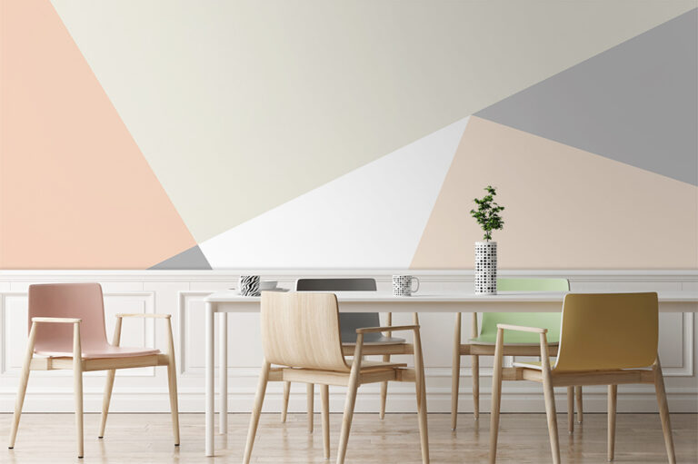 Soft Geometric Wallpaper Mural - Geometric Wallpapers - Wall Murals