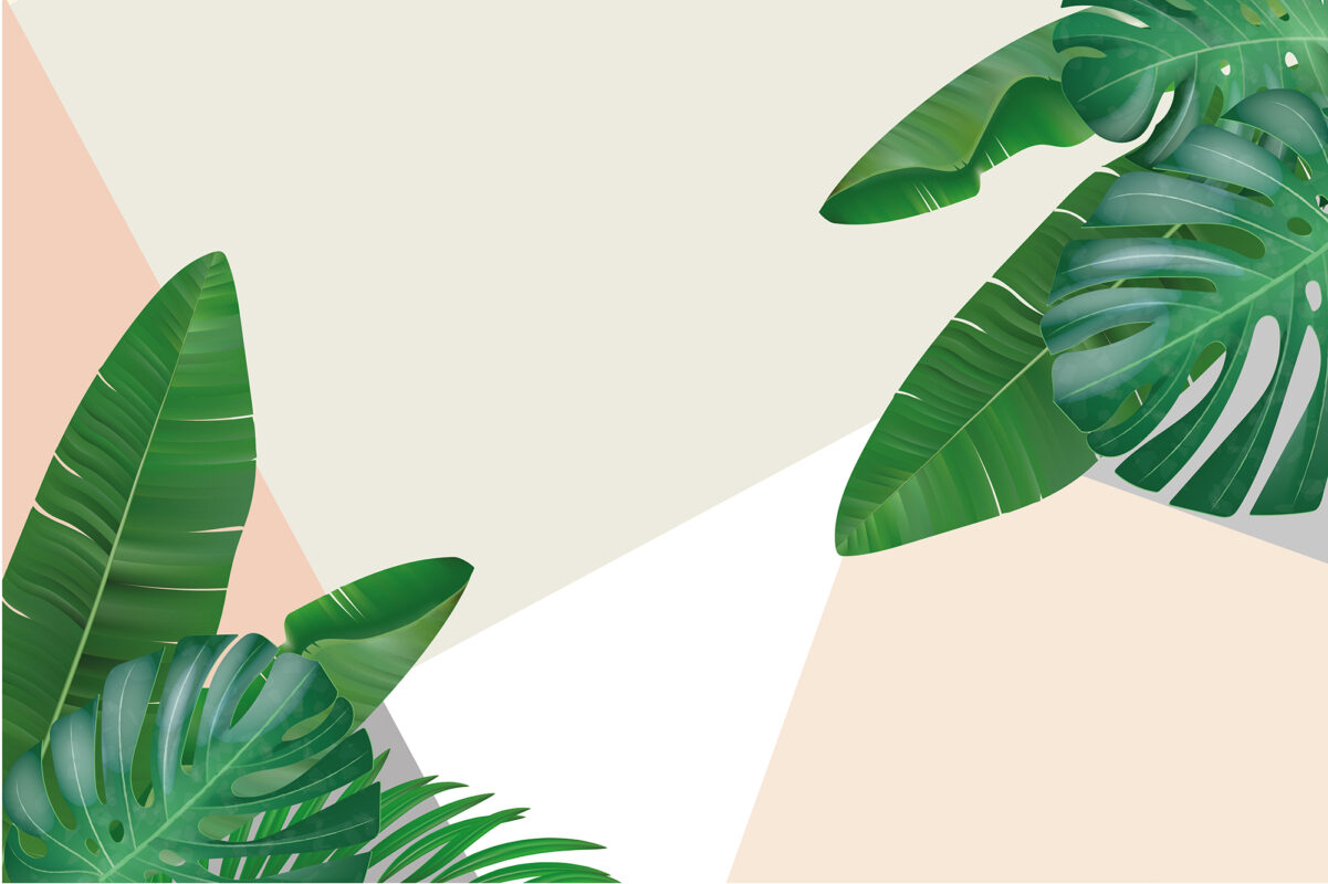 Tropical Geometric Wallpaper Mural - Tropical Wallpapers - Wall Murals