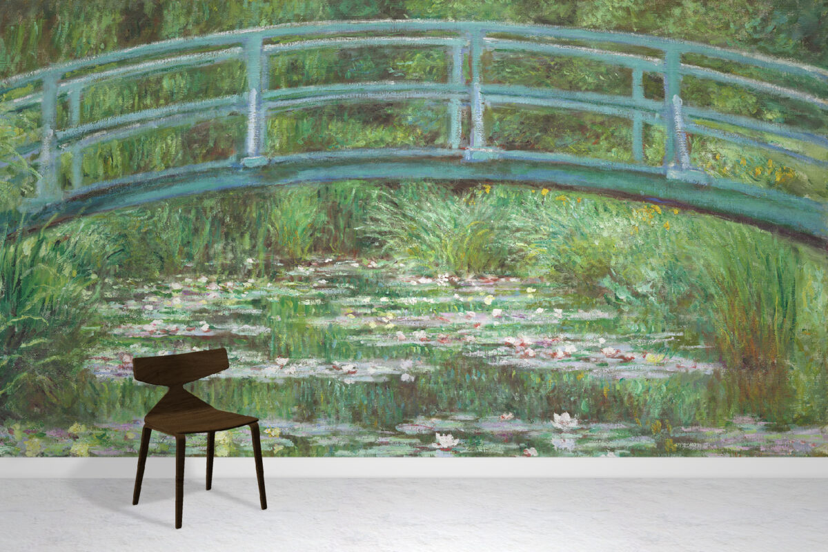 Japanese Footbridge Wallpaper Mural - Monet Wallpapers - Wall Murals