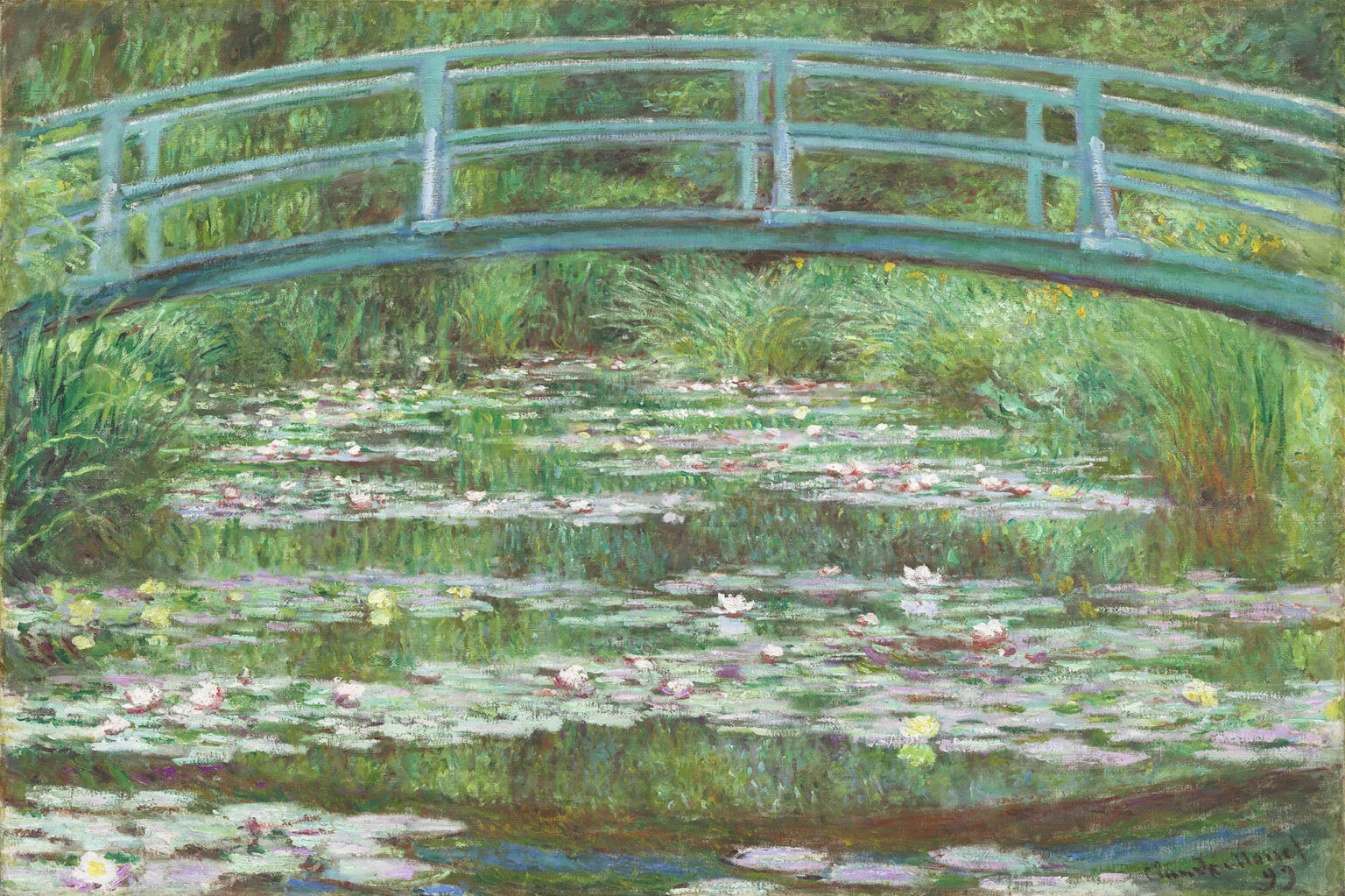 Japanese Footbridge Wallpaper Mural - Monet Wallpapers - Wall Murals