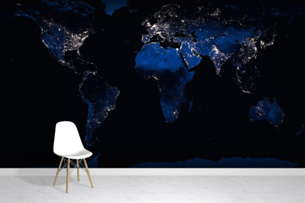 Night-time World Wallpaper Mural - Teen Bedroom Murals - Wall Murals