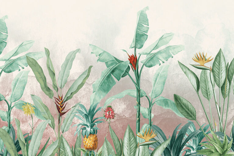 Vintage Botanist Wallpaper Mural - Tropical Wallpaper - Wall Murals