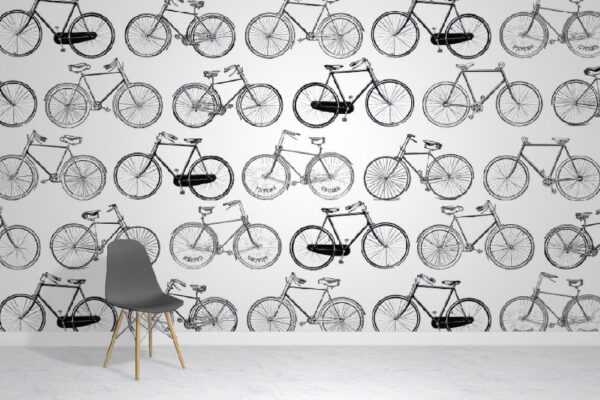 Vintage Bicycle Wallpaper Mural - Classic Bike Wallpaper - Wall Murals