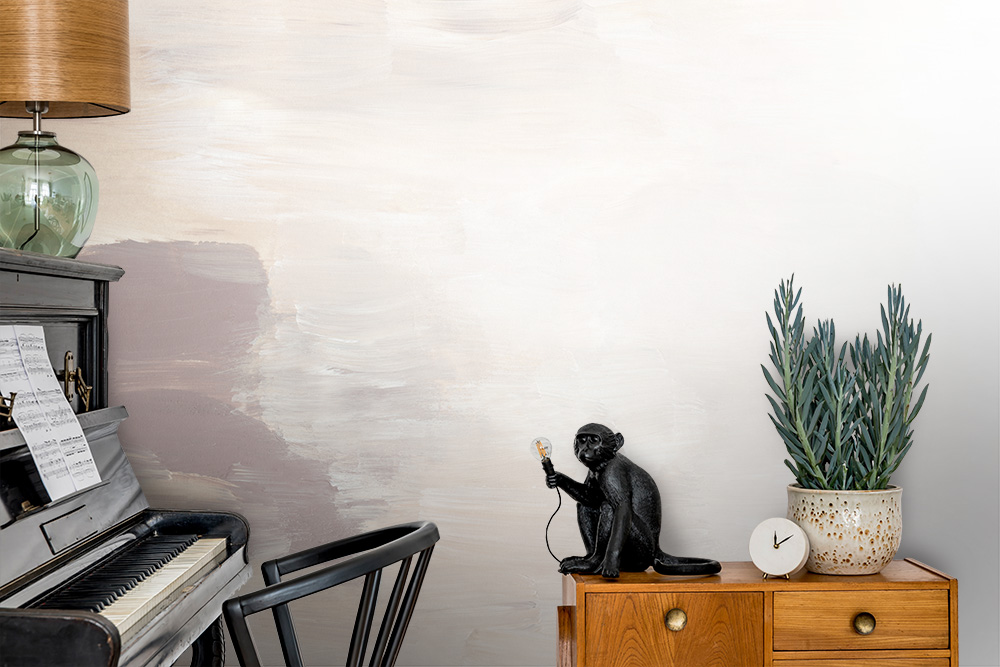 Painted Neutral Wallpaper Mural- Abstract Wallpapers- Wall Murals