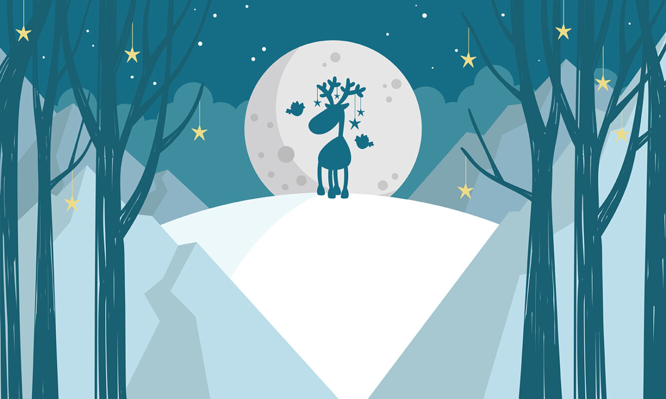 Children's night forest wallpaper mural - Kids Wall Murals - Wall Murals