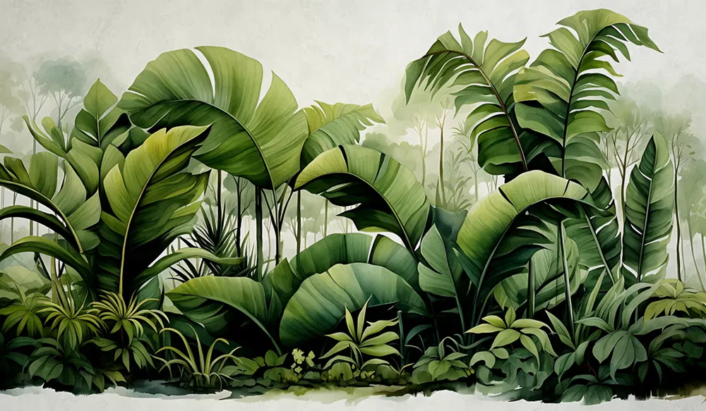 Custom Size Jungle Wallpapers - Wall Murals - Lush Tropical