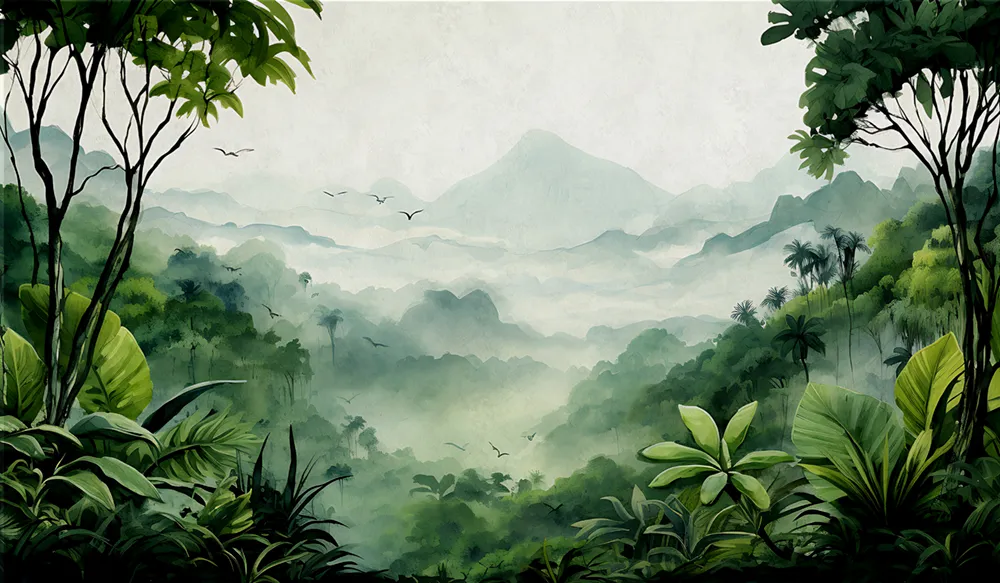 Custom Size Jungle Wallpapers - Wall Murals - Deep Lush Tropical