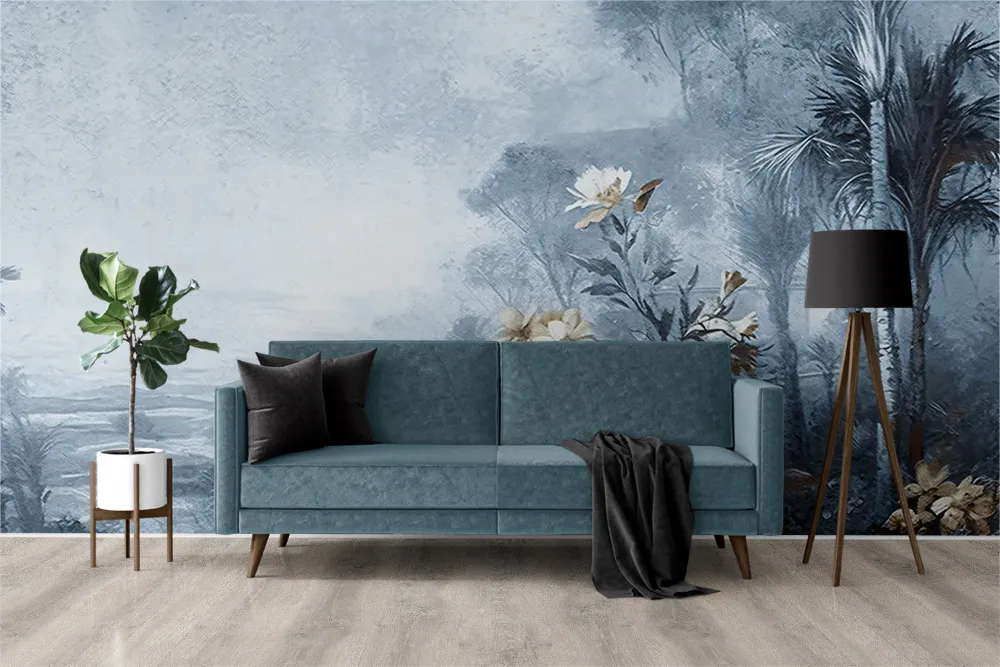 Custom Murals - Wall Murals - Coastal Blossoms Wall Mural